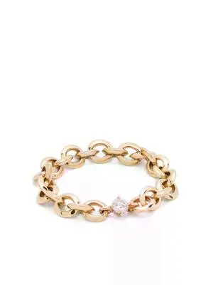 Lizzie Mandler 18kt Gold Micro Chain-link Ring - Yellow