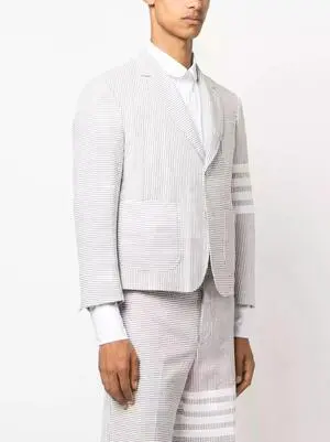 Thom Browne Striped Single-breasted Blazer