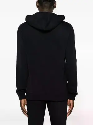 Dolce & Gabbana Logo-plaque Knitted Hoodie - Blue
