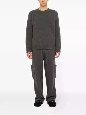 Alanui Ribbed Cashmere And Silk-blend Sweater - Grey