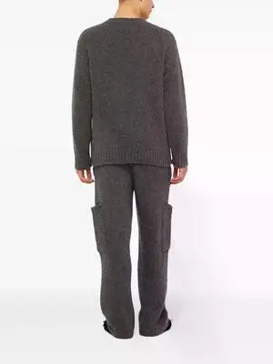 Alanui Ribbed Cashmere And Silk-blend Sweater - Grey
