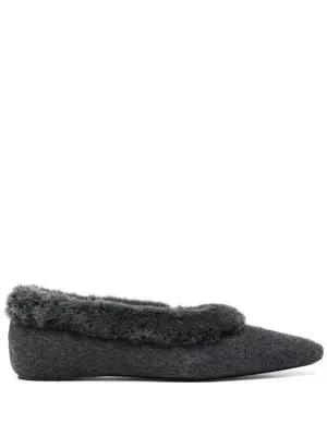 TOTEME Shearling-trim Ballerinas