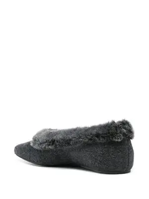 TOTEME Shearling-trim Ballerinas