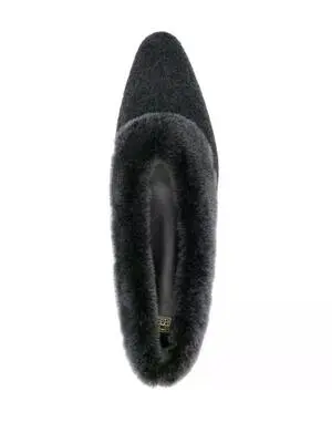 TOTEME Shearling-trim Ballerinas
