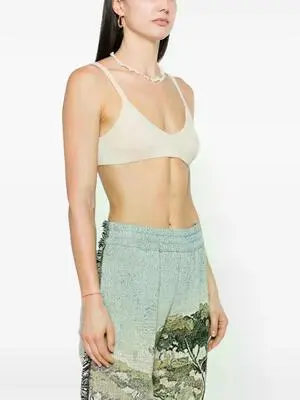 Alanui Ribbed Triangle Bralette - Neutrals