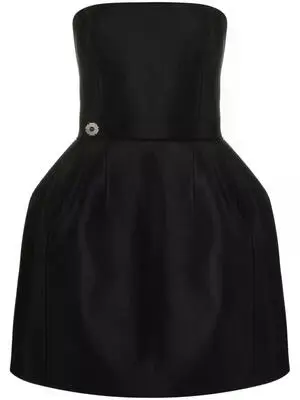 Philipp Plein Strapless Silk Mini Dress