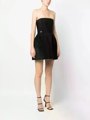 Philipp Plein Strapless Silk Mini Dress