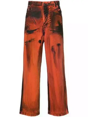 Études Studio District Dyed Wide-leg Jeans - Orange