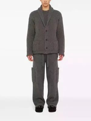 Alanui Finest Ribbed Cardigan - Grey
