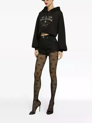 Dolce & Gabbana Logo Print Cropped Hoodie