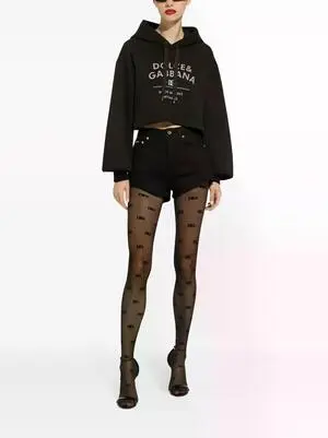 Dolce & Gabbana Logo Print Cropped Hoodie