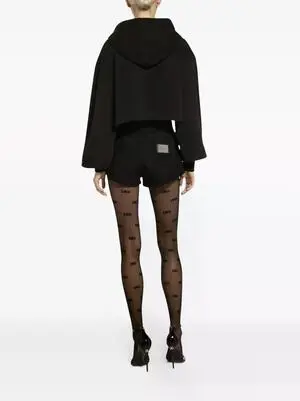 Dolce & Gabbana Logo Print Cropped Hoodie