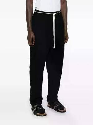 MORDECAI Pleated Drawstring Virgin Wool Trousers