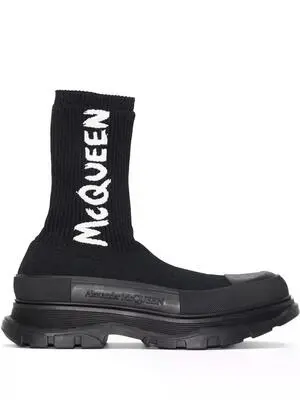 Alexander Mcqueen Logo Boots For Men