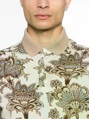 Etro Paisley-print Polo Shirt - Neutrals