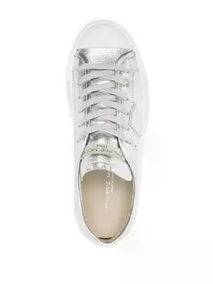 Philippe Model Tone Calf Leather Sneakers - Silver