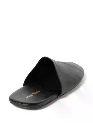 Miu Miu Leather Slippers