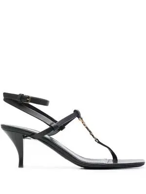 Saint Laurent 60mm Cassandra Leather Sandals