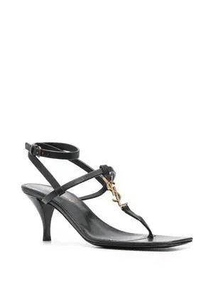 Saint Laurent 60mm Cassandra Leather Sandals