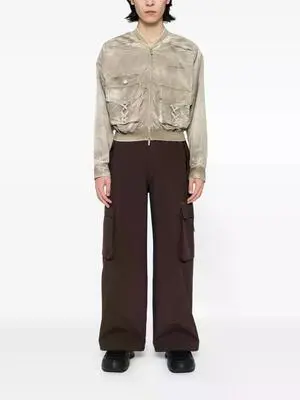 FENG CHEN WANG Logo-embroidered Bomber Jacket