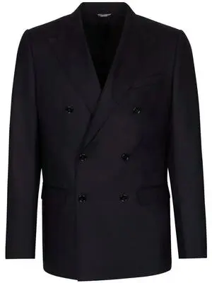 Dolce & Gabbana Double-breasted Wool Jacket - Blue