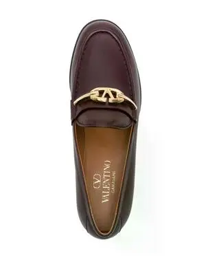 Valentino Garavani Vlogo Moon Leather Loafers - Red