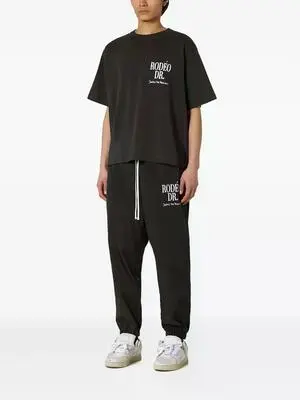 1989 STUDIO Logo-print Track Pants - Black