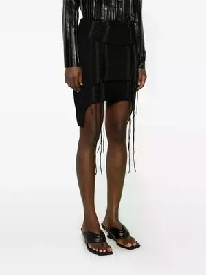 Helmut Lang Lace-up Mini Skirt