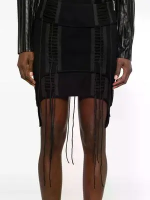 Helmut Lang Lace-up Mini Skirt