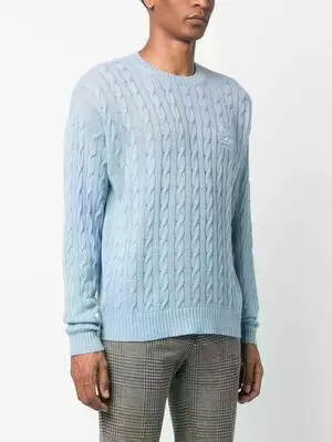 Etro Cashmere Cable-knit Jumper - Blue