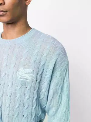 Etro Cashmere Cable-knit Jumper - Blue