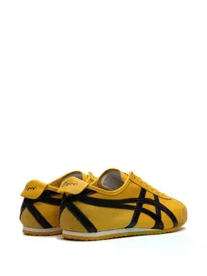 Onitsuka Tiger Mexico 66 Paneled Suede Round Toe Sneakers - Yellow