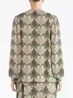 Etro Paisley-print Front-tie Blouse