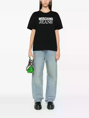 Moschino Logo-patch Straight Leg Jeans