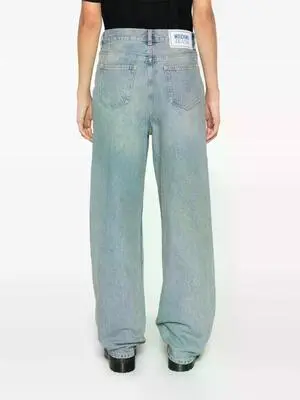 Moschino Logo-patch Straight Leg Jeans