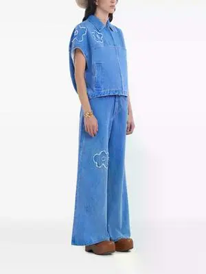 Marni Embroidered Straight-leg Jeans