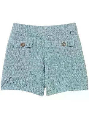 TWINSET Button-detail Shorts - Blue