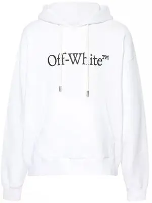 Off-white Textured Sweatshirts Hoodies For Men