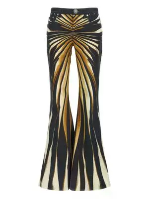 Roberto Cavalli Printed Flared Trousers