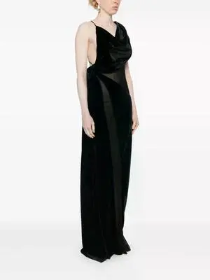 Coperni Logo-plaque Panelled Maxi Dress