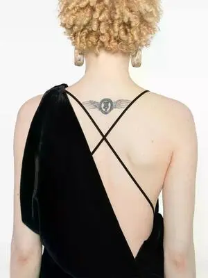 Coperni Logo-plaque Panelled Maxi Dress