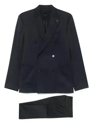 LARDINI Virgin Wool Suit - Blue