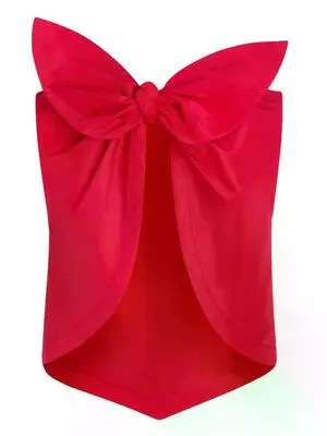 PATOU Faille Scarf Top - Red