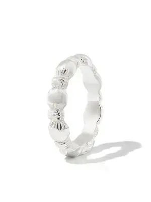 BLEUE BURNHAM Sterling Nature Round Root Ring
