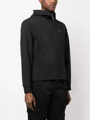 C.P. COMPANY Logo-patch Hooded Jacket - Black