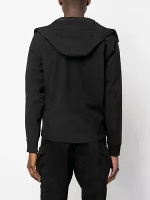 C.P. COMPANY Logo-patch Hooded Jacket - Black