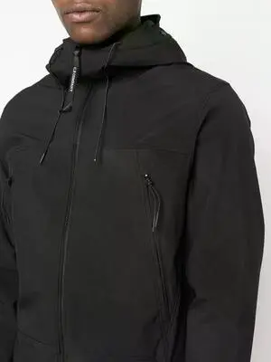 C.P. COMPANY Logo-patch Hooded Jacket - Black