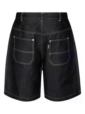 Comme Des Garçons Denim Bermuda Shorts With Contrast Stitching