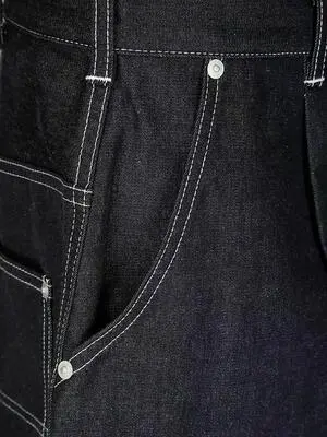 Comme Des Garçons Denim Bermuda Shorts With Contrast Stitching