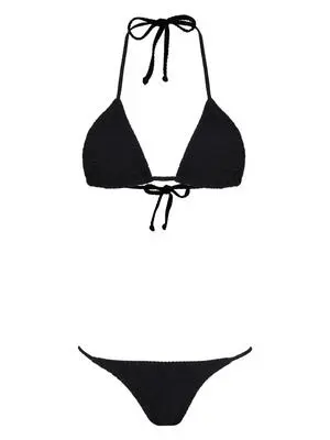 AMIR SLAMA Waffle-effect Bikini - Black